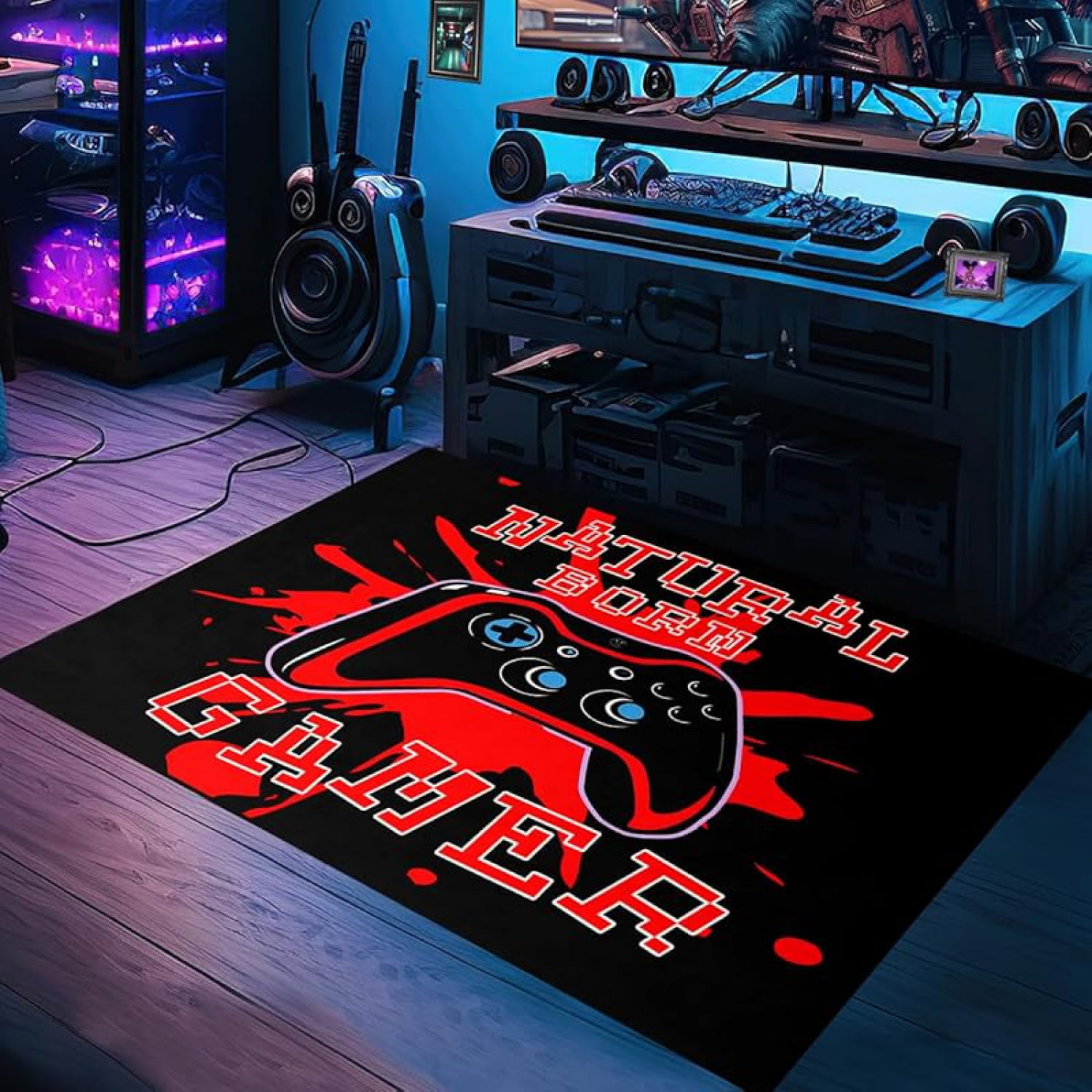 Video Game Area Rugs Gameing Carpets for Kids Teen Boy Room Colorful ...