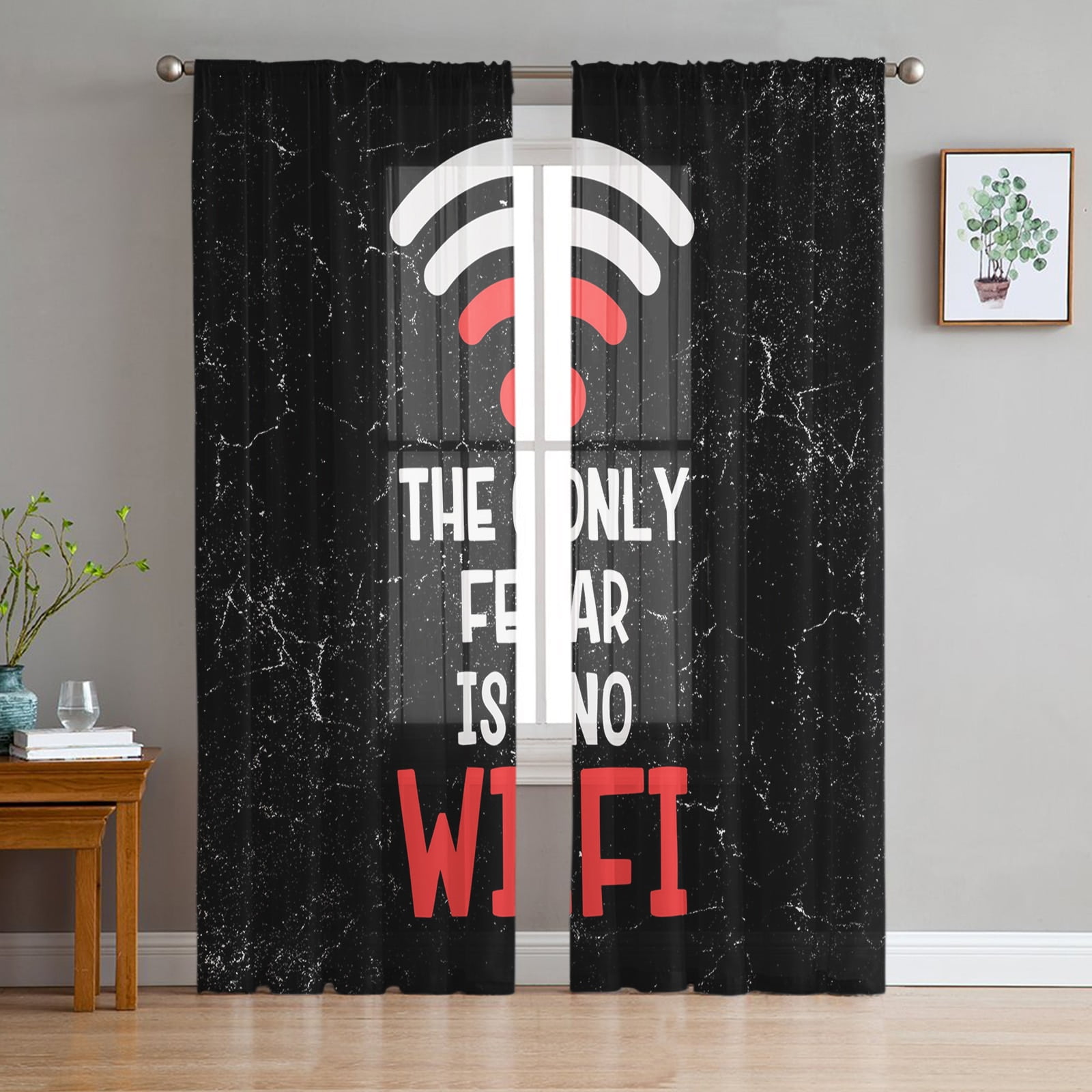 Video Game Art Handle Decoration Tulle Curtains for Living Room Kitchen ...