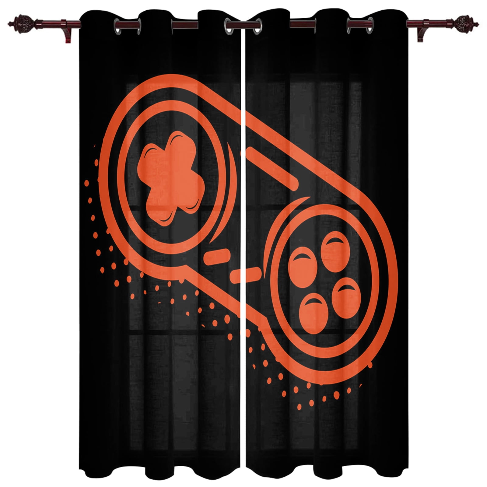 Video Game Art Handle Decoration Window Curtain for Living Room Bedroom ...