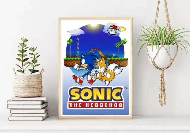 Video Game Art, Sonic Print, Retro Video Game Wall Print, Sonic The ...