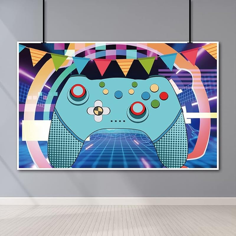 Video Game Backdrops for Boy Game Theme Photography Background Black ...