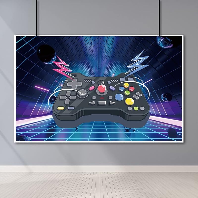 Video Game Backdrops for Boy Game Theme Photography Background Black ...