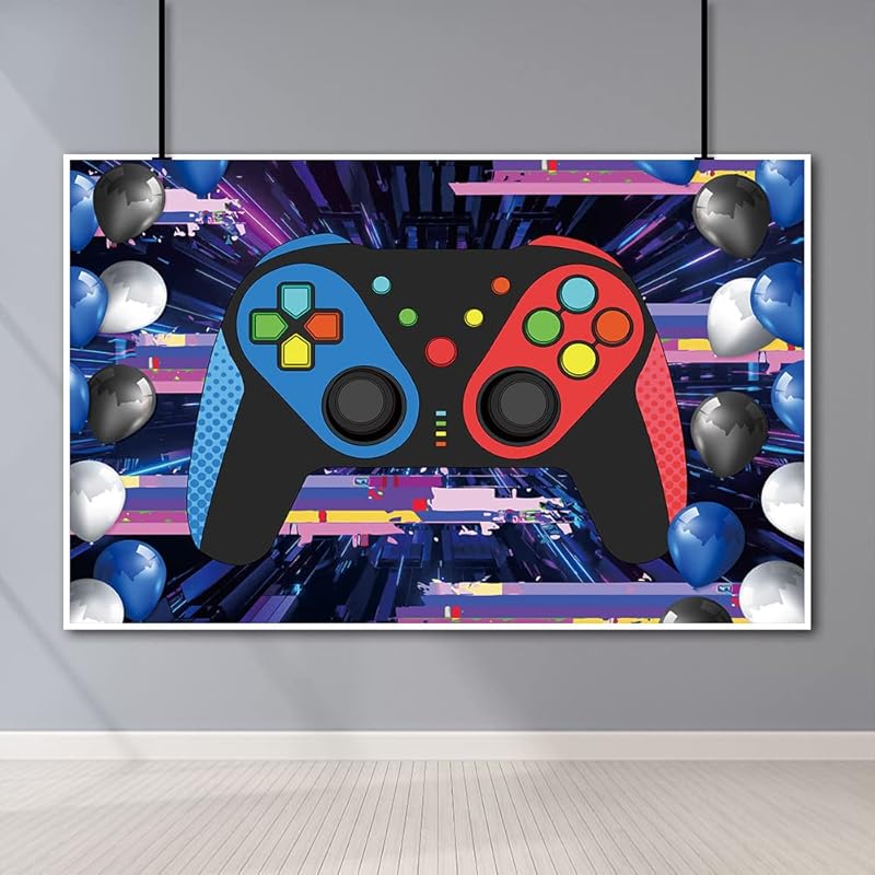 Video Game Backdrops for Boy Game Theme Photography Background Black ...