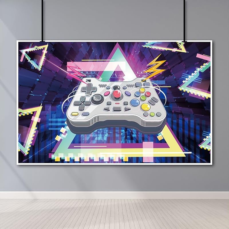 Video Game Backdrops for Boy Game Theme Photography Background Black ...