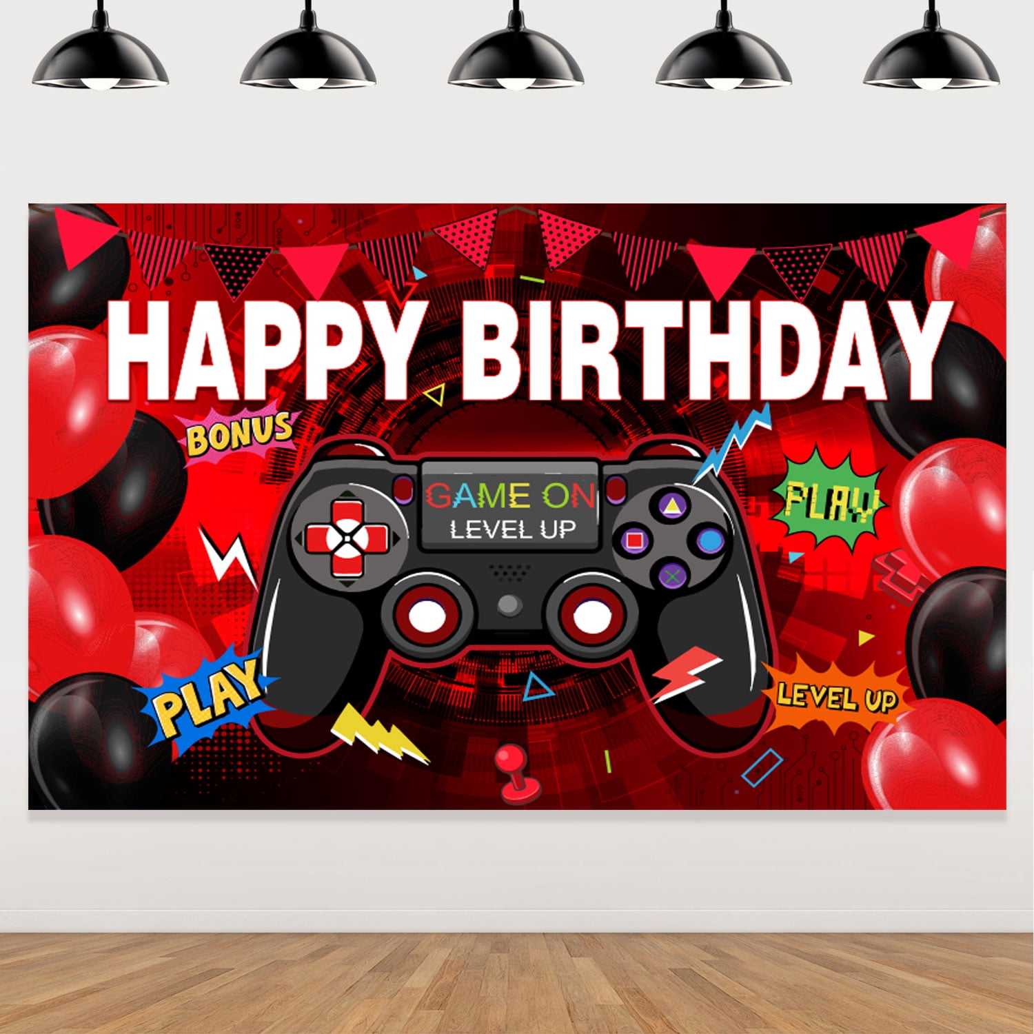 Video Game Birthday Party Decorations, Video Gaming Photo Backdrop ...