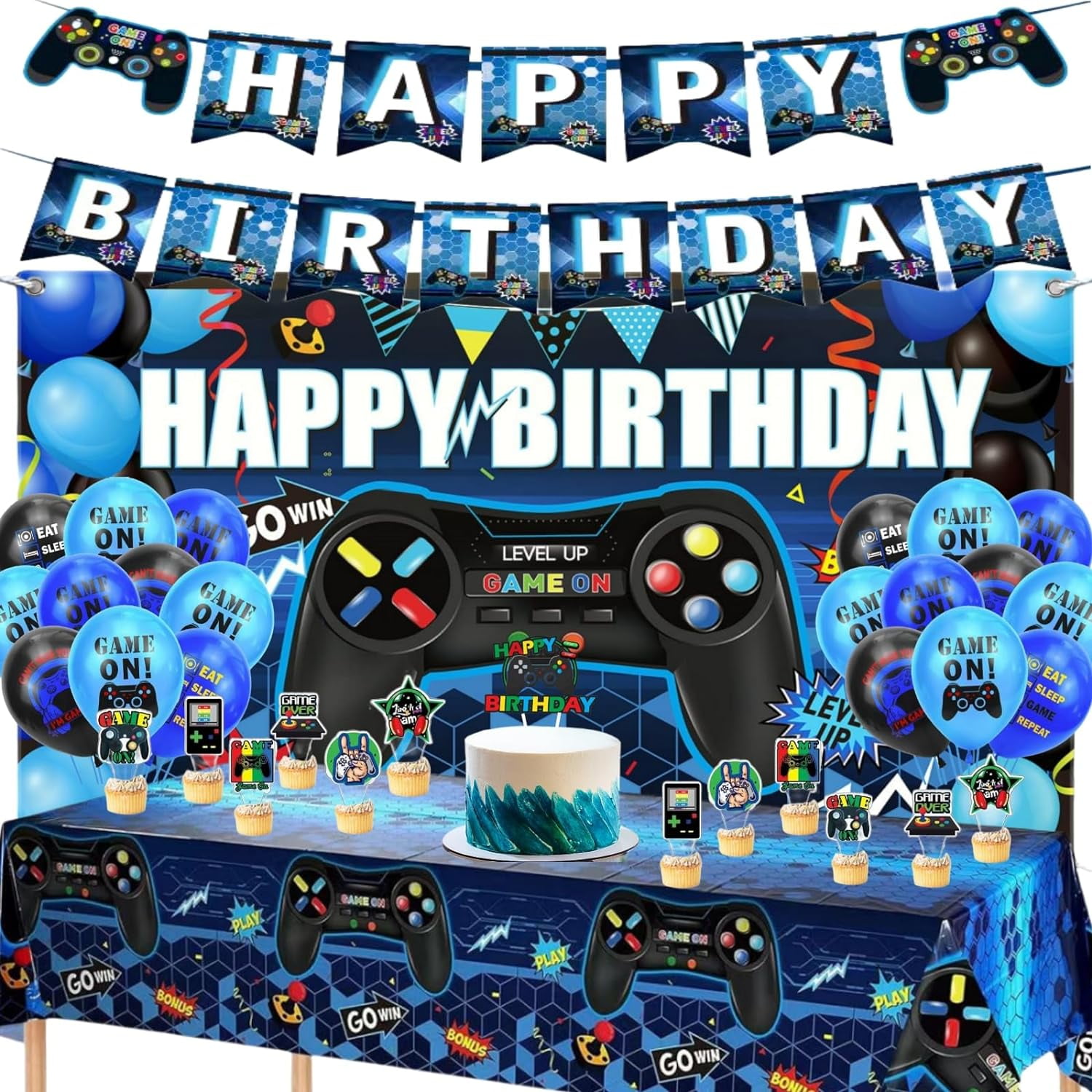 Video Game Birthday Party Decorations Supplies, Video Gamer Birthday ...