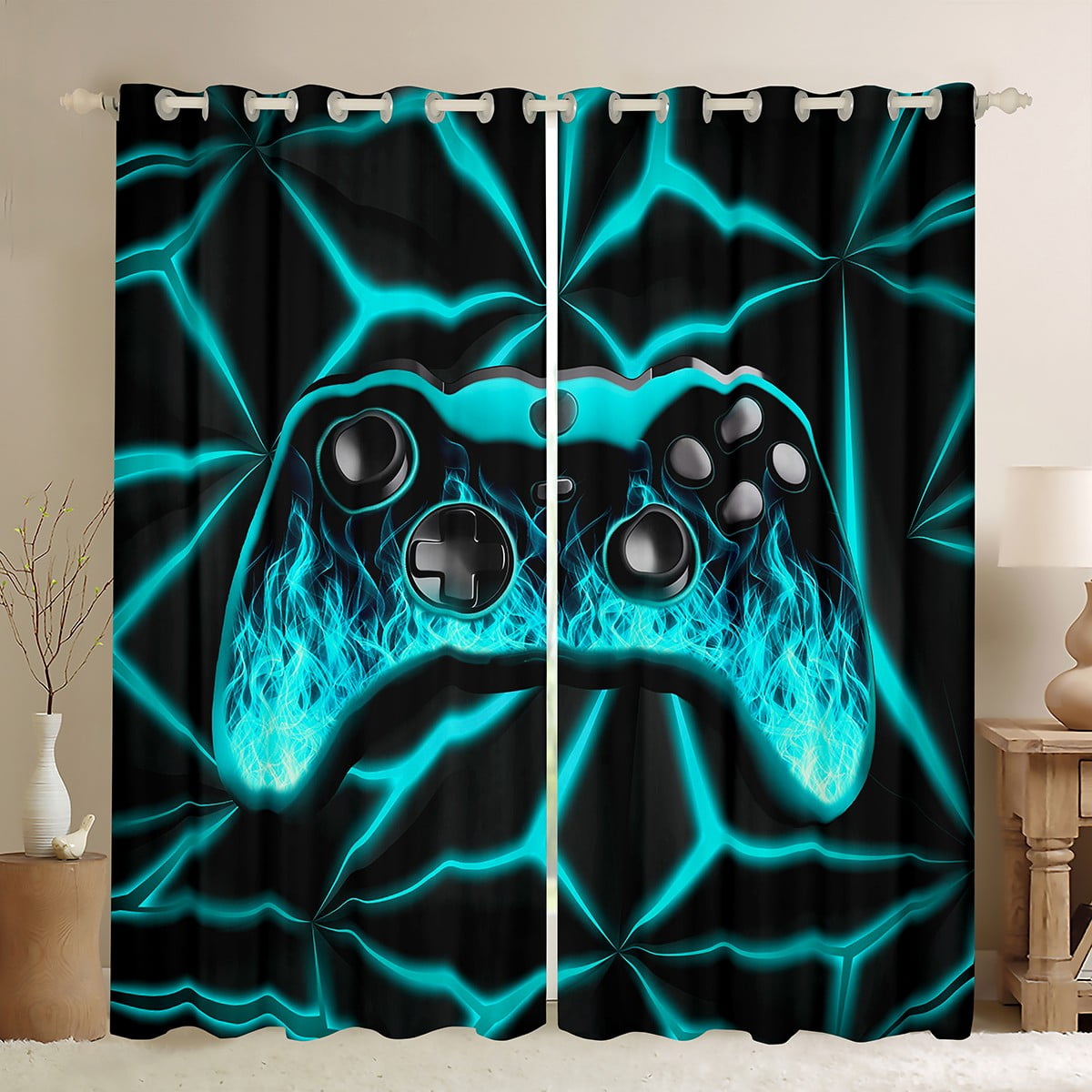 Video Game Blackout Curtains for Boys Game Room Decor for Game Lovers ...
