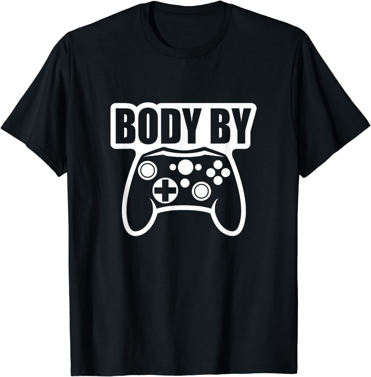 Video Game Body By Controller Workout Humor Gamer Dark T-Shirt ...