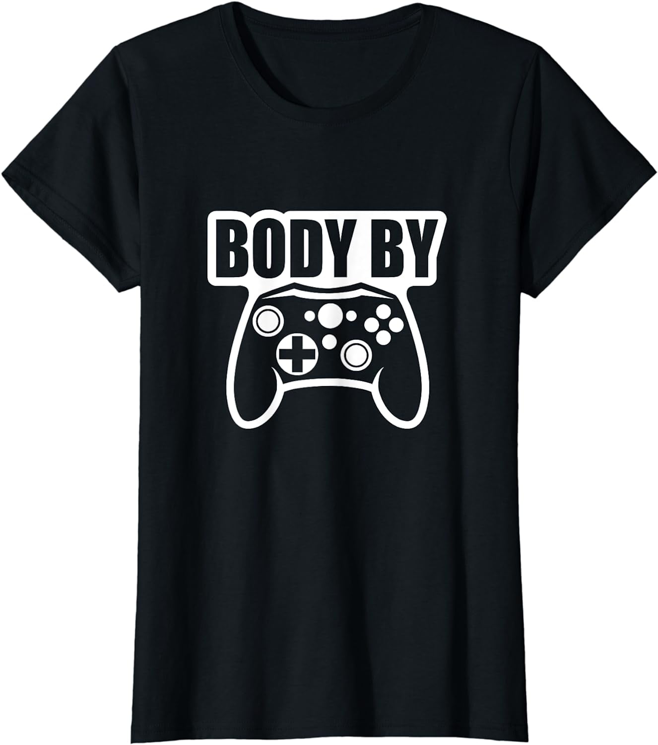 Video Game Body By Controller Workout Humor Gamer Dark T-Shirt ...