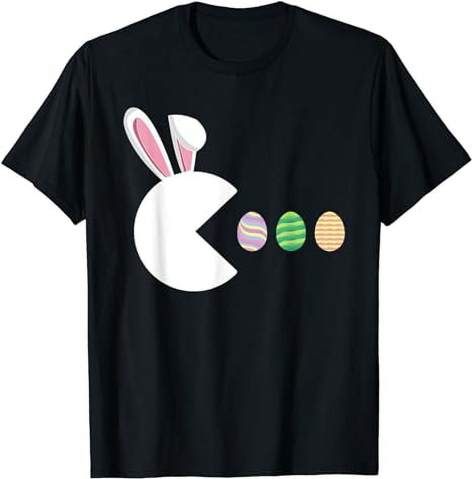 Video Game Bunny Eggs Easter Gamer Kids Boys Men Gaming T-Shirt ...