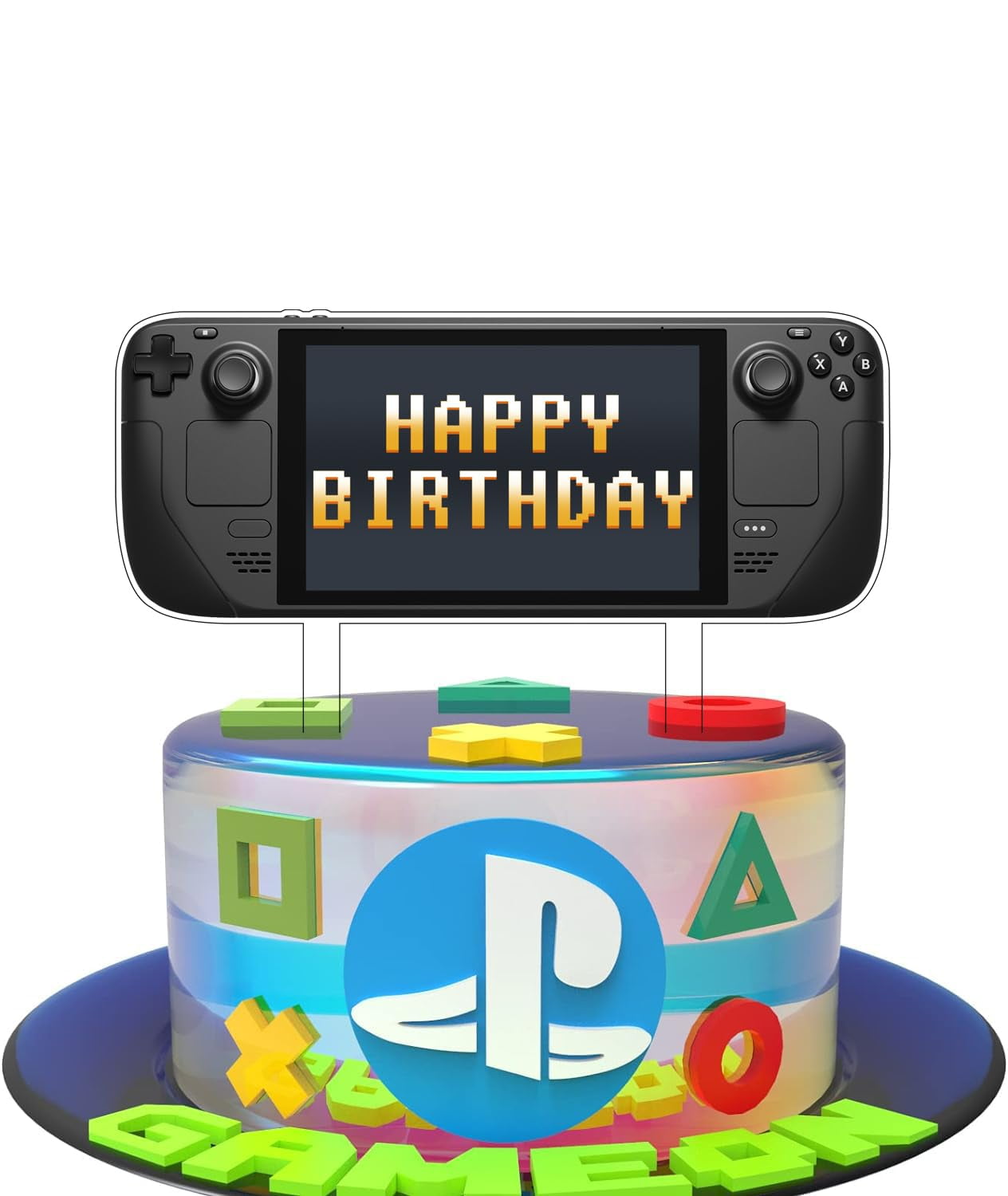 Video Game Cake Toppers Steam Deck RST1 Game Controller Theme Cake ...
