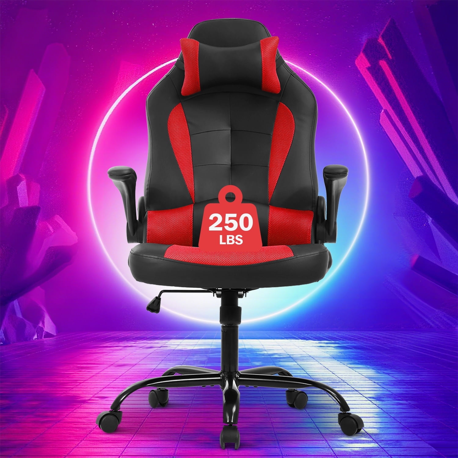 Video Game Chair High Back Gaming Chair PU Leather Racing Chair with ...