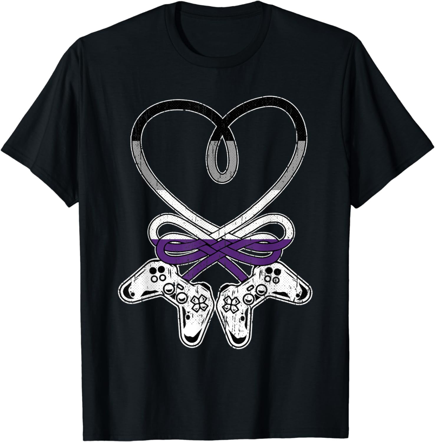 Video-Game Controller Asexual Pride Gaming LGBT-Q Ace Gamer T-Shirt ...