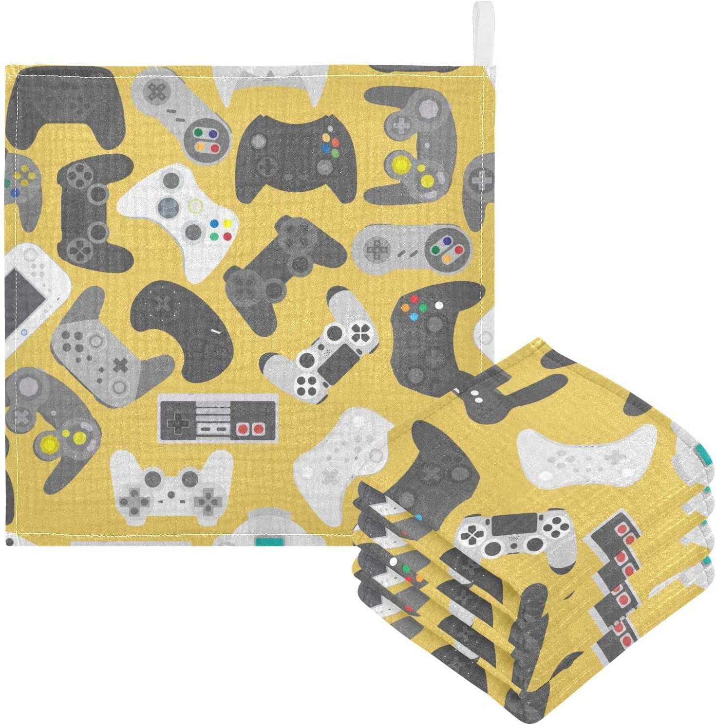 Video Game Controller Baby Muslin Washcloths Soft Absorbent Face Towel ...