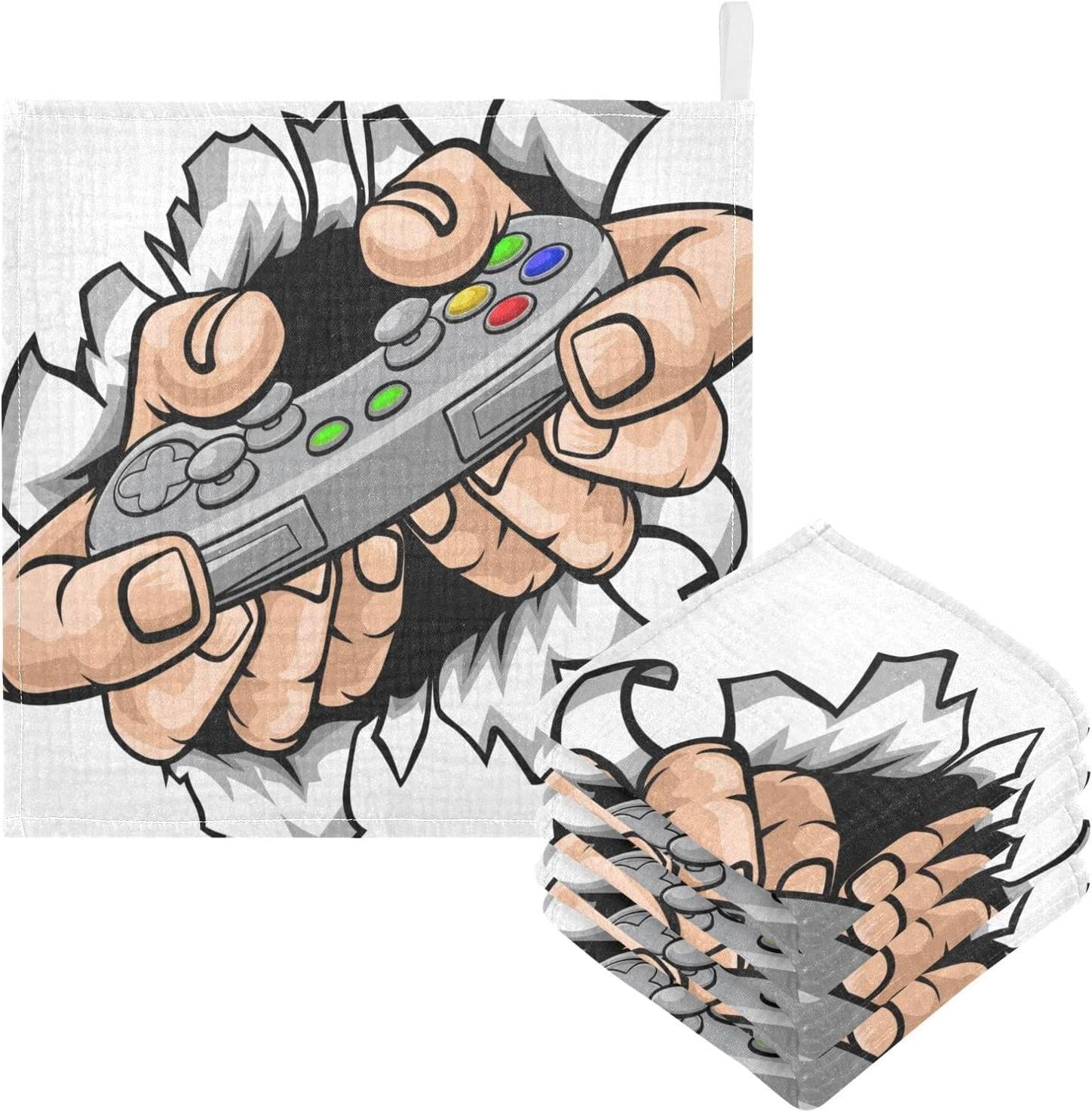 Video Game Controller Baby Muslin Washcloths Soft Absorbent Face Towel ...