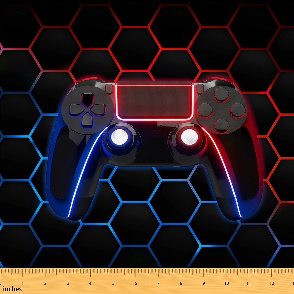 Video Game Controller Fabric By The Yard,Gamepad Honeycomb Waterproof ...