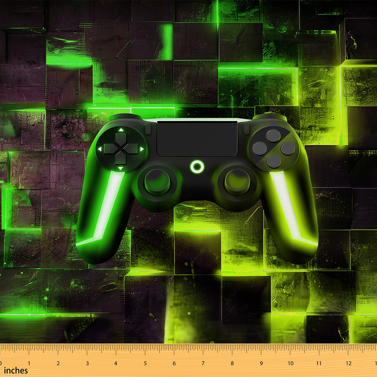 Video Game Controller Fabric By The Yard, Grid Gamepad Games Waterproof ...