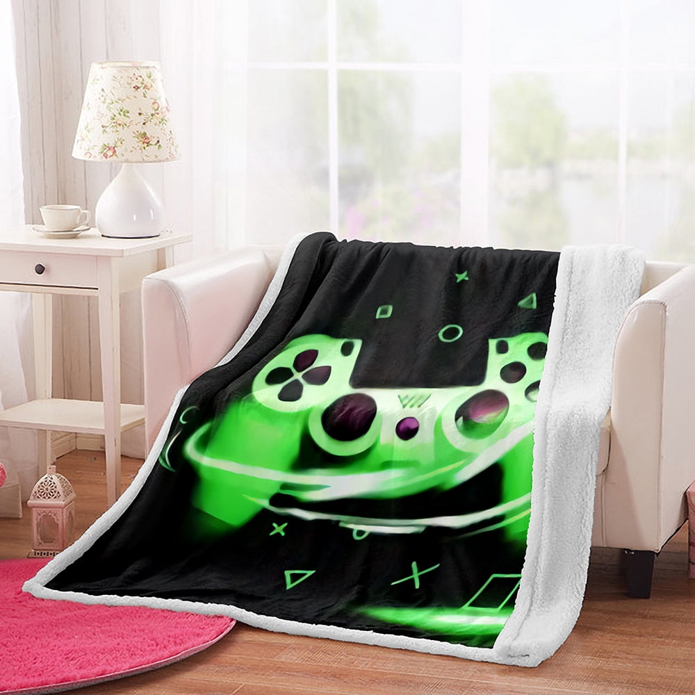 Gaming Bed Blanket Video Games Bed Throws Modern Gamer Blanket for Kids ...