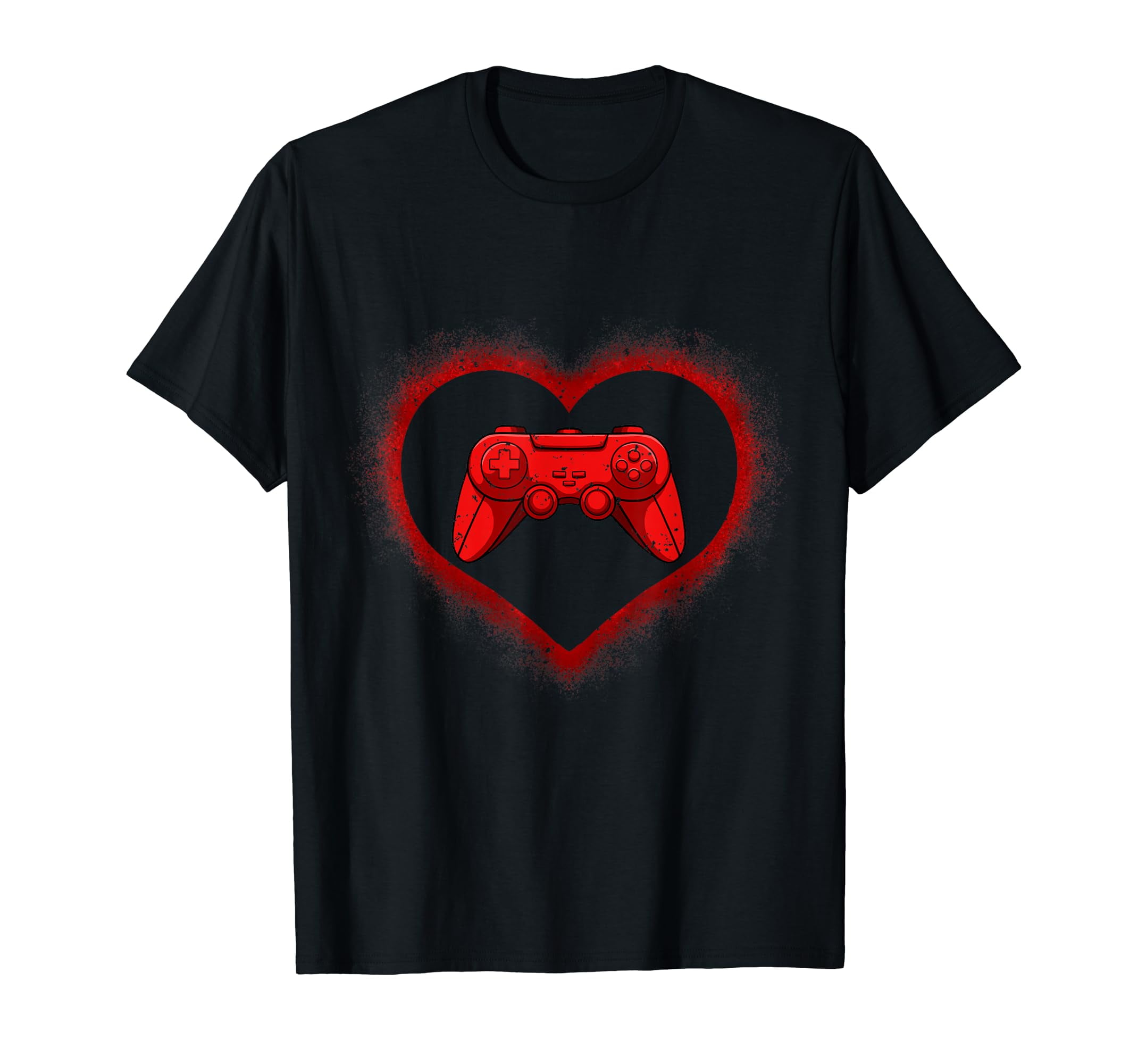 Video-Game Controller Heart Valentines Day Cool Gaming Gamer T-Shirt ...