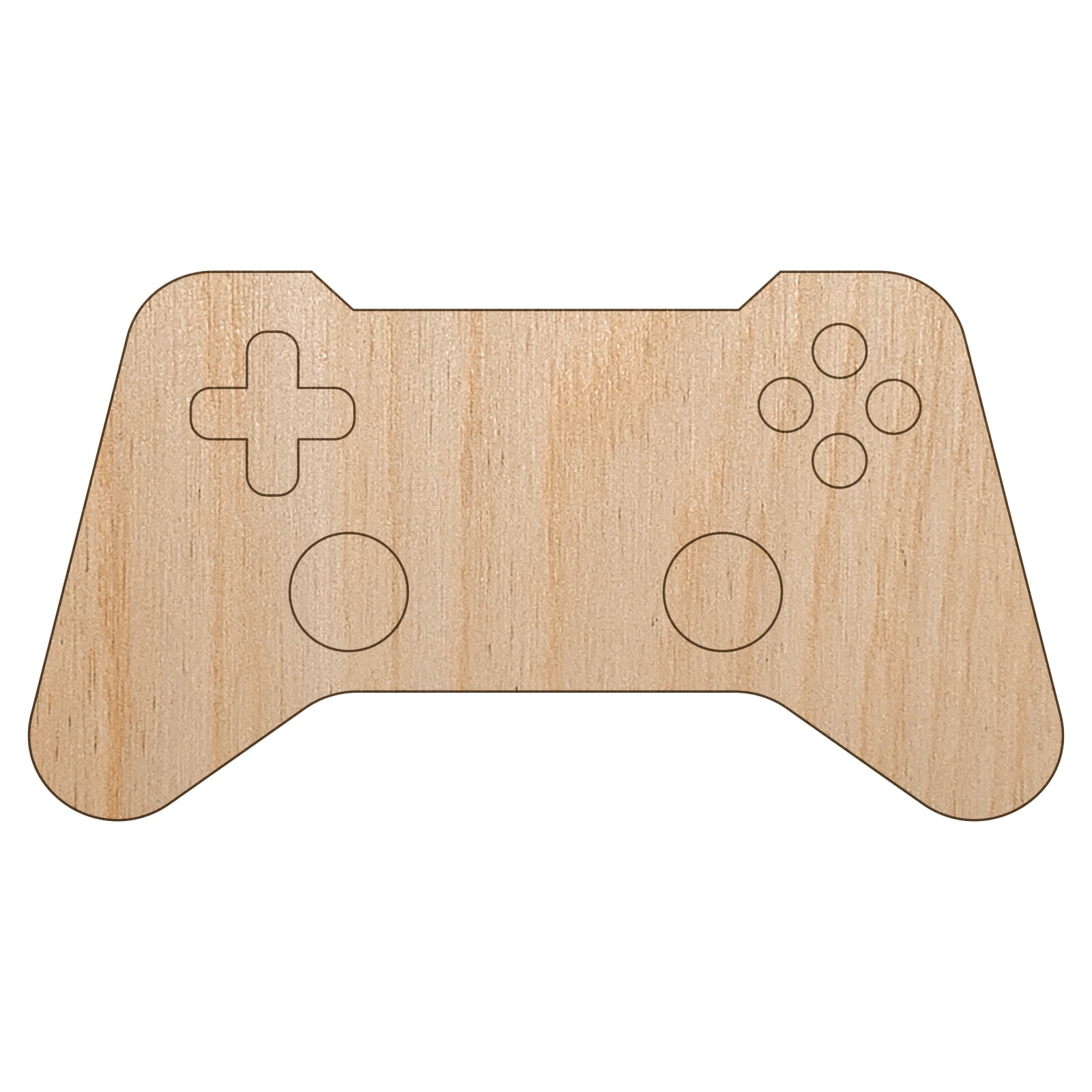 Video Game Controller Icon Wood Shape Unfinished Piece Cutout Craft DIY ...