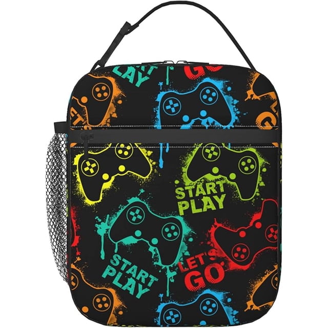 Video Game Controller Insulated Lunch Bag - Reusable Lunch Box ...