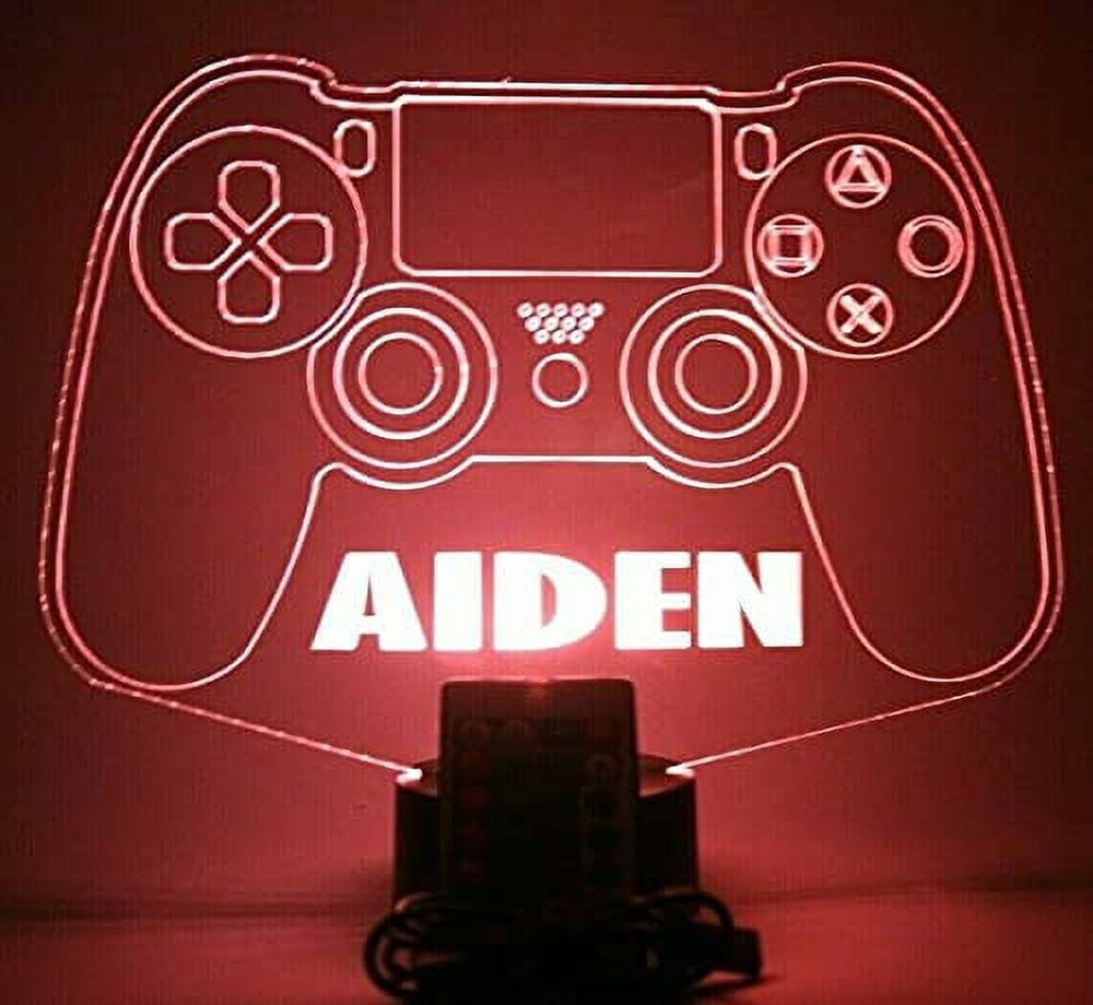 Video Game Controller Night Light Up Desk Table Lamp LED Personalized ...