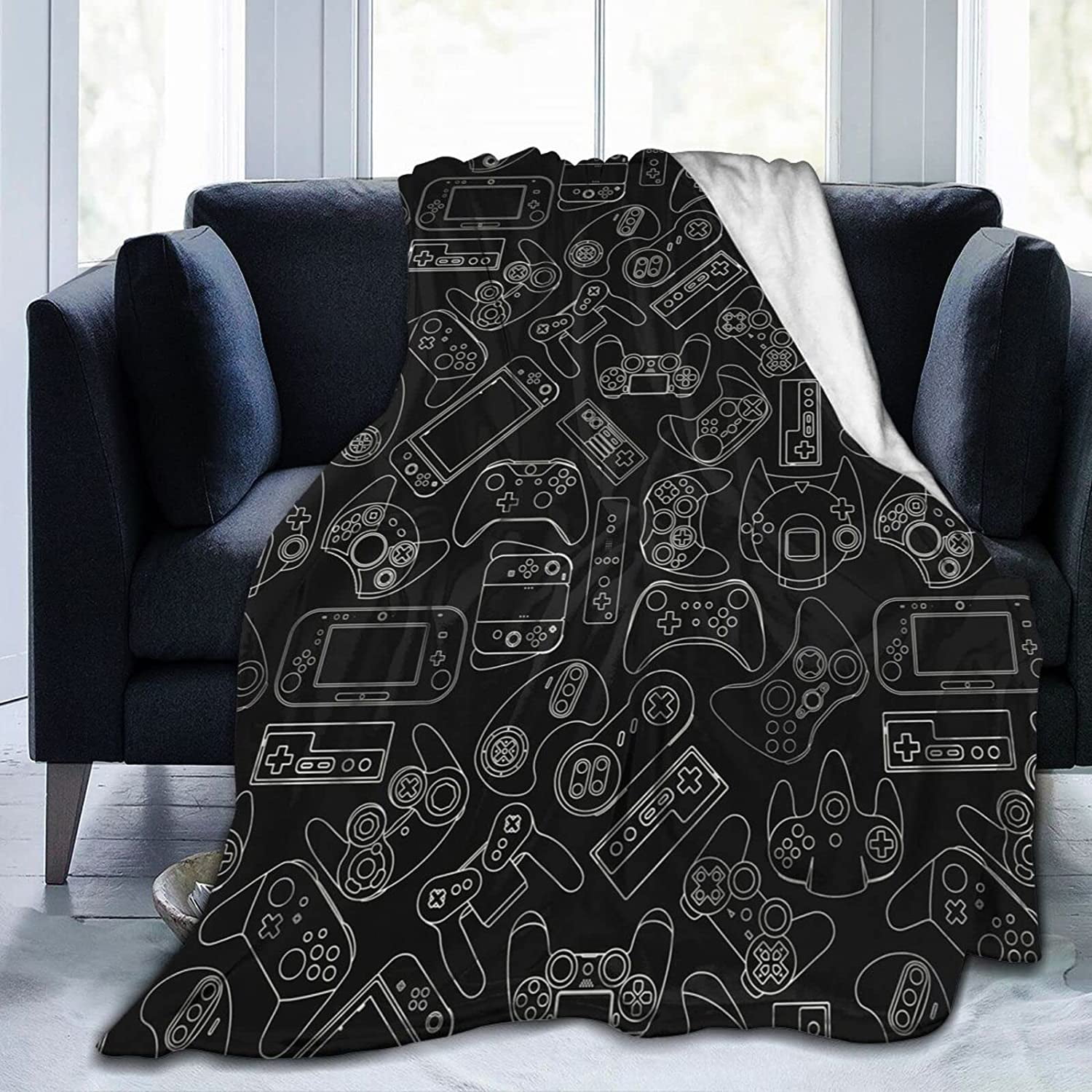 Video Game Controller Pattern Throw Blanket Ultra Soft Warm All Season ...