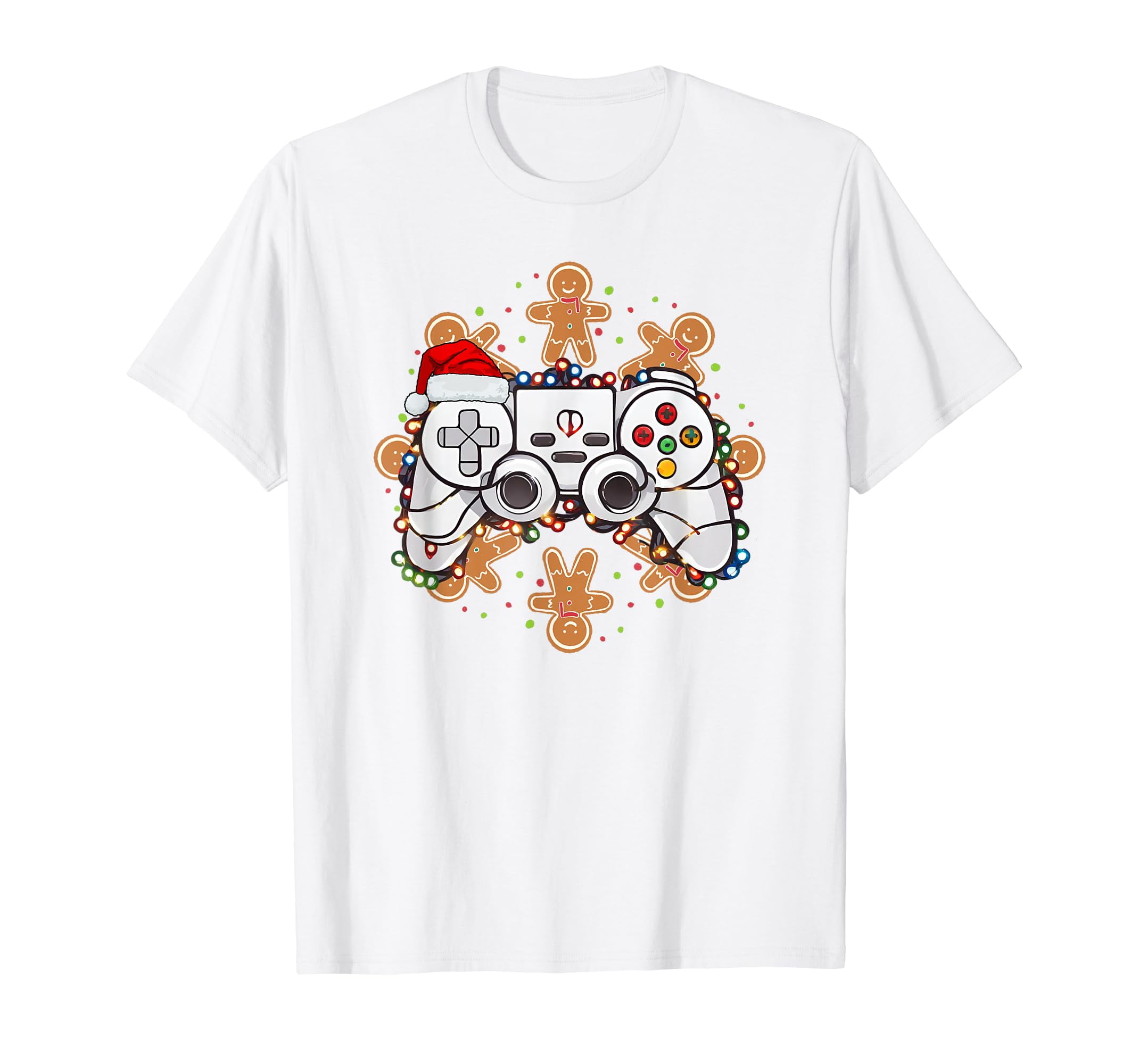 Video Game Controller Santa Hat Christmas Gaming X-Mas Gamer T-Shirt ...