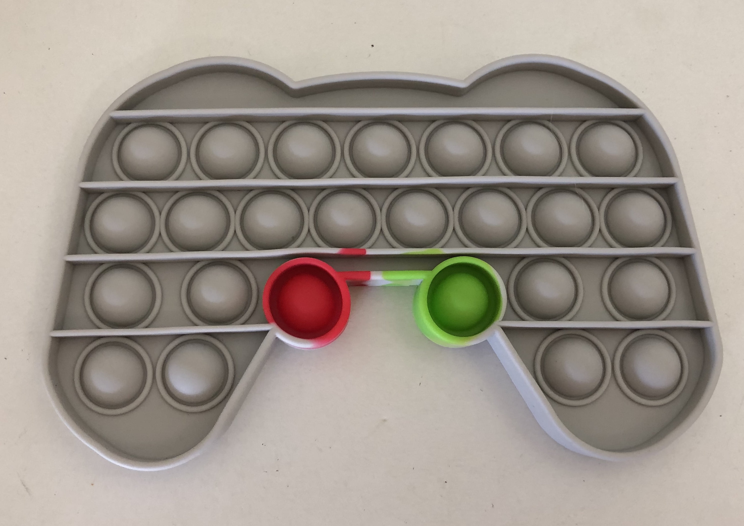 Video Game Controller Shape Grey Push Pop Bubble Poppers Fidget Toy - 6 ...