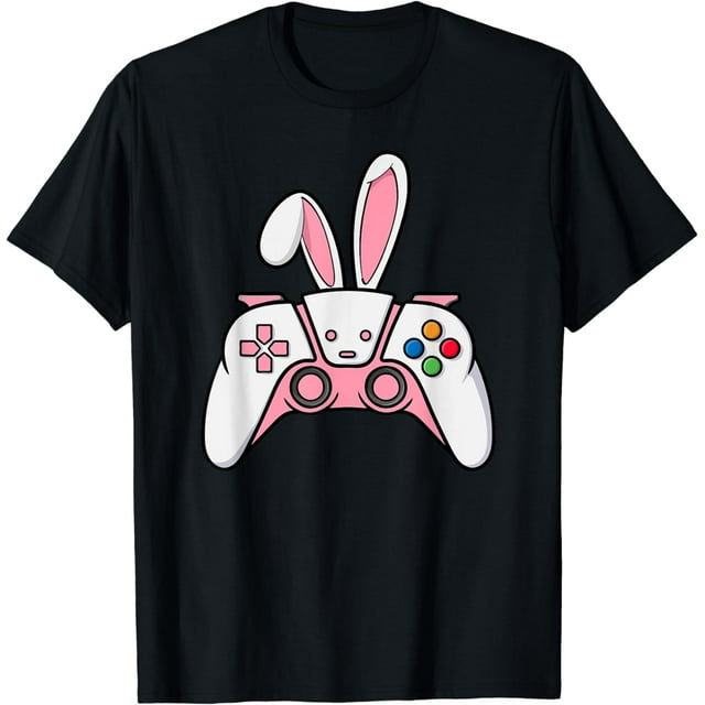 Video Game Controller With Bunny Ears Funny Easter Gaming T-Shirt ...