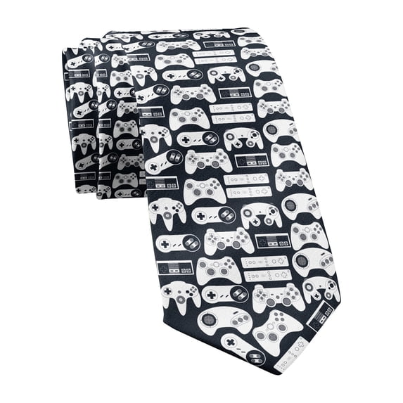 Video Game Controllers Necktie Video Gaming Tie Mens Novelty Neckties ...