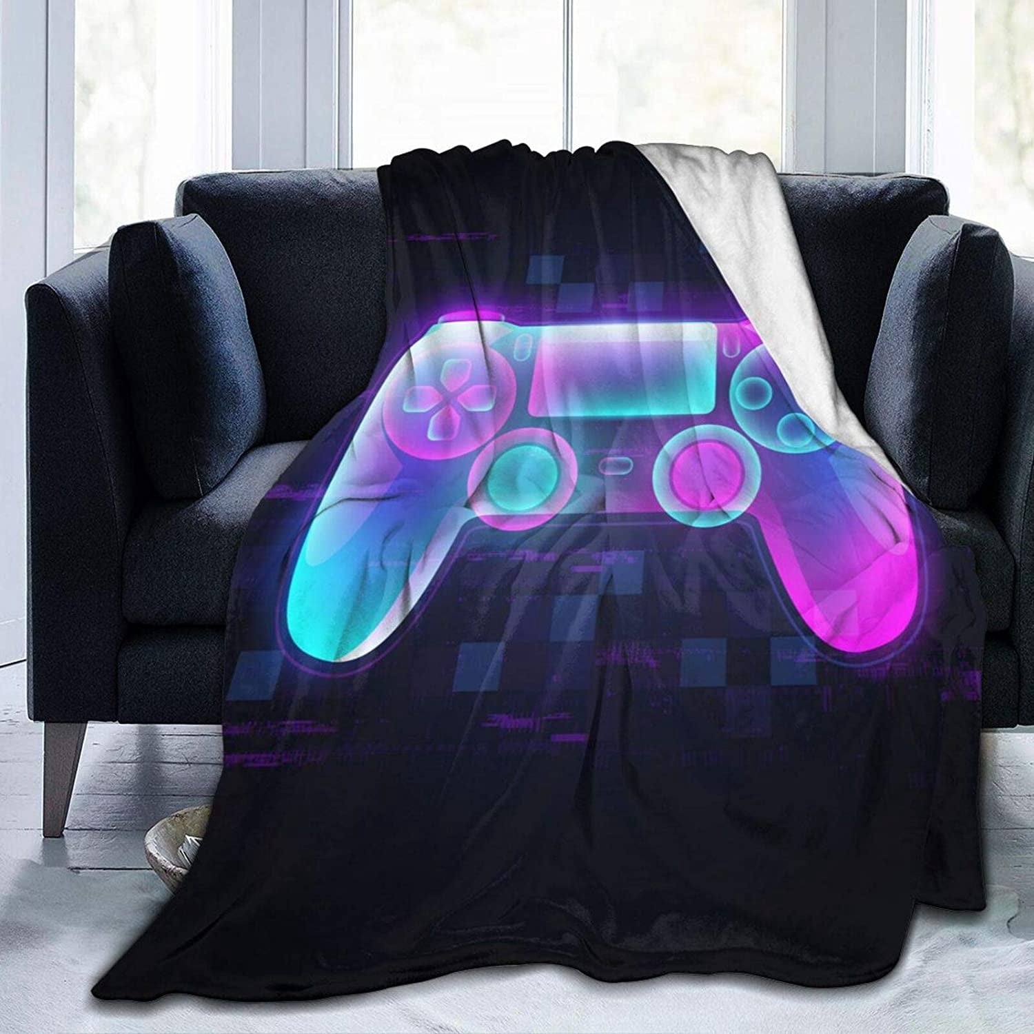 Video Game Gamer Fleece Blanket Lightweight Plush Throw Blankets for ...