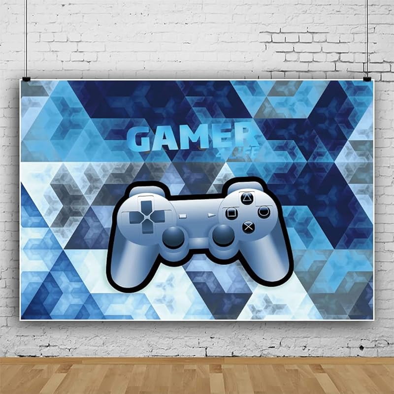 Video Game Happy Birthday Backdrops Gaming Theme Party Background Photo ...