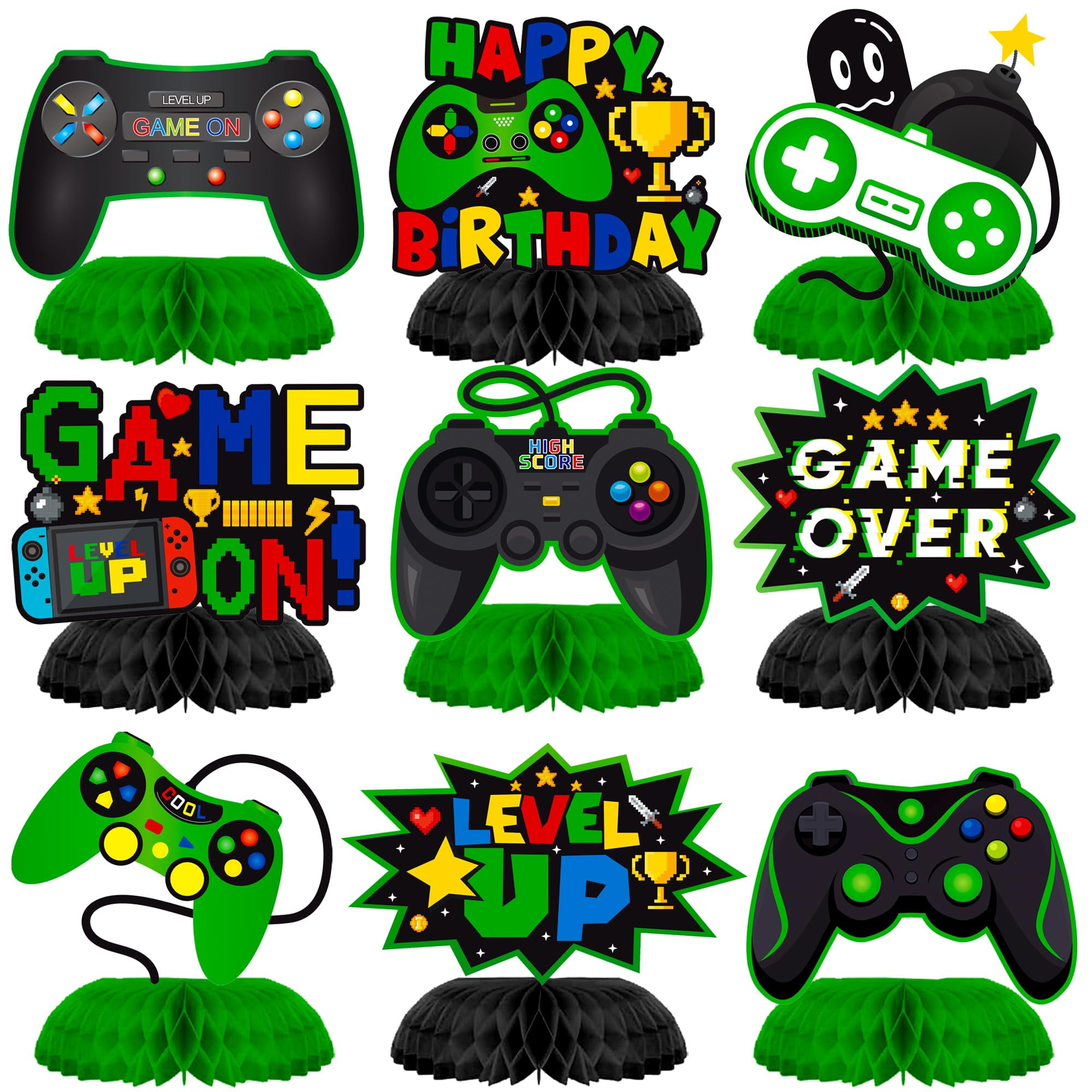 Video Game Honeycomb Centerpieces Gamer Birthday Party Decorations ...