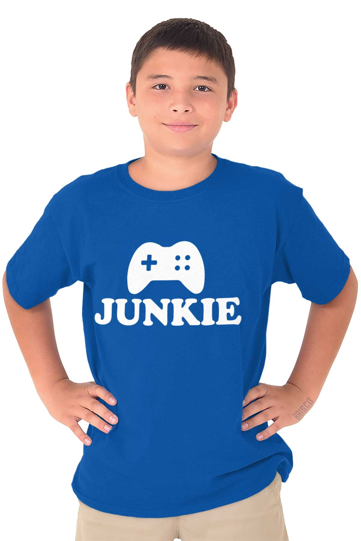 Video Game Junkie Gamer Nerdy Gaming Crewneck T Shirts Boy Girl Teen ...