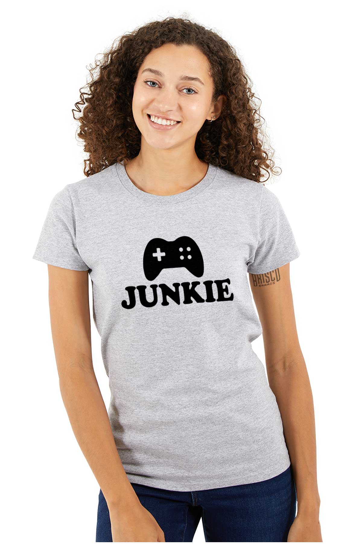 Video Game Junkie Gamer Nerdy Gaming Womens Fitted Plus Size Graphic ...