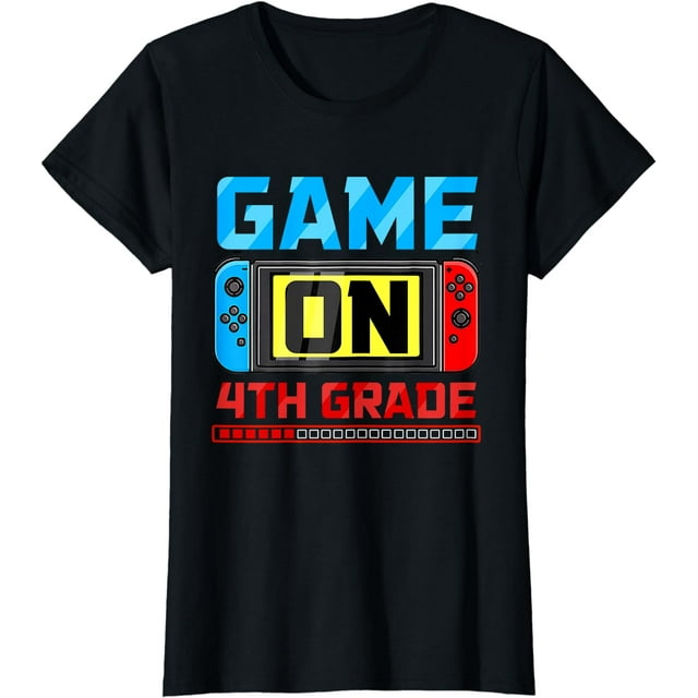 Video Game On 4th Grade Gamer Back To School First Day Boys T-Shirt ...