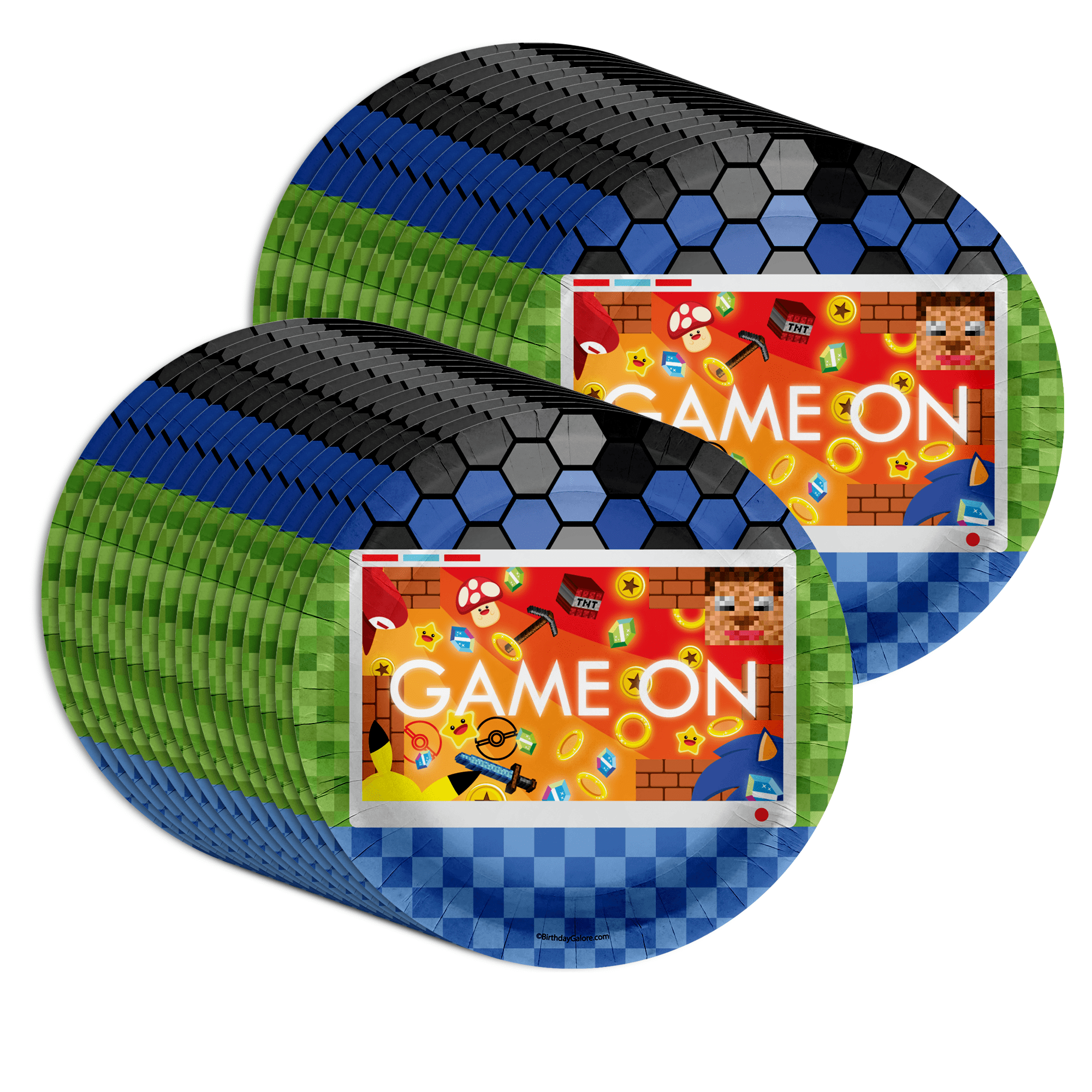 Video Game On Birthday Party Supplies - Video Games Paper Plates Large ...