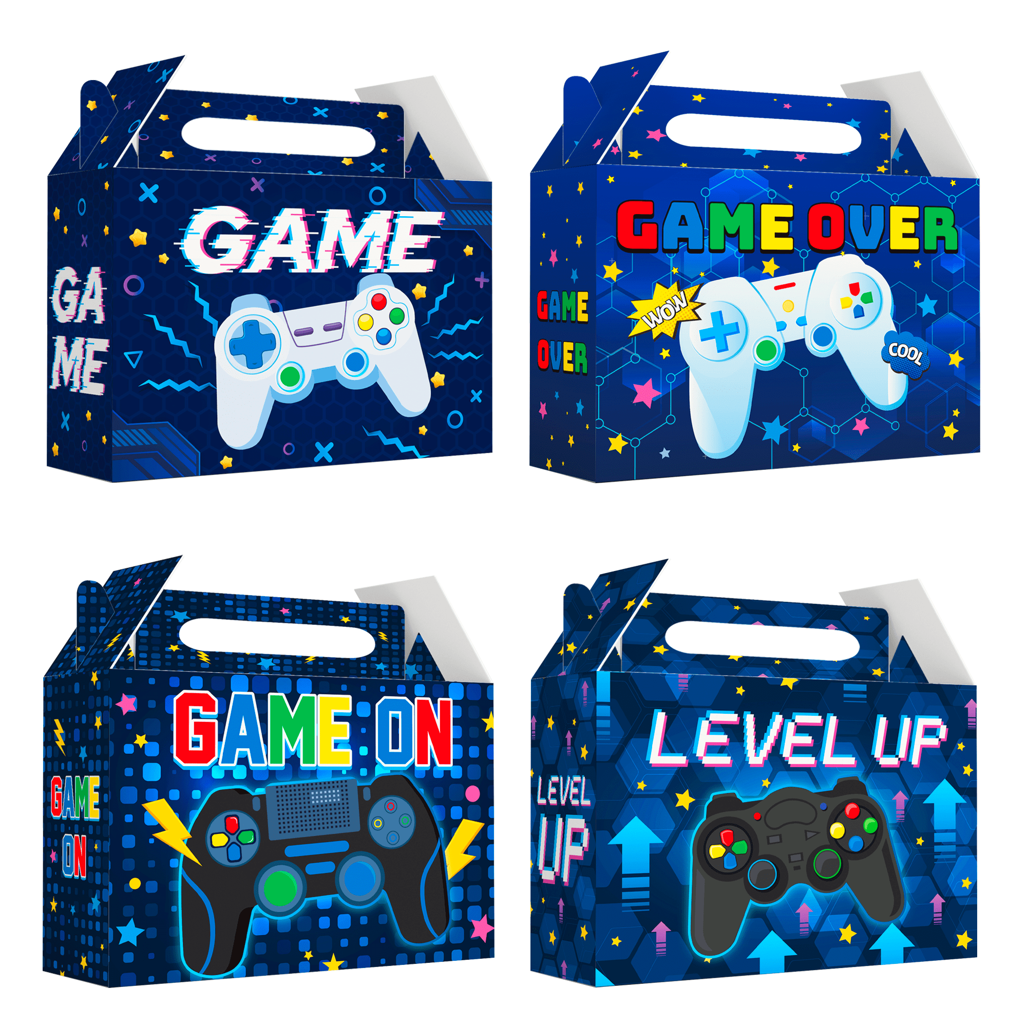 Video Game Party Boxes, 24pcs Gaming Treat Paper Goodie Boxes for Video ...
