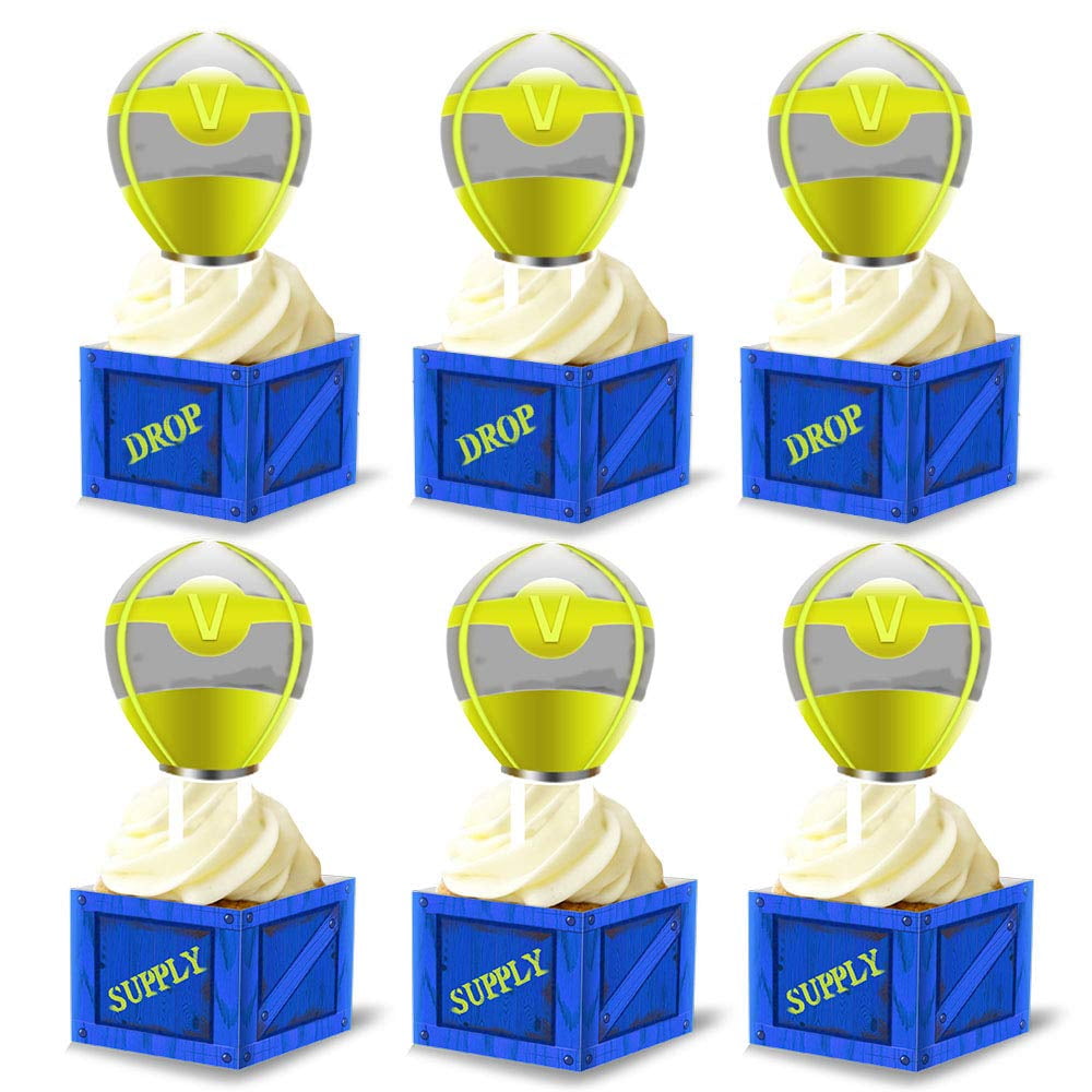 Video Game Party Cupcake Topper Wrapper AIS1 - 20 Sets For Game ...