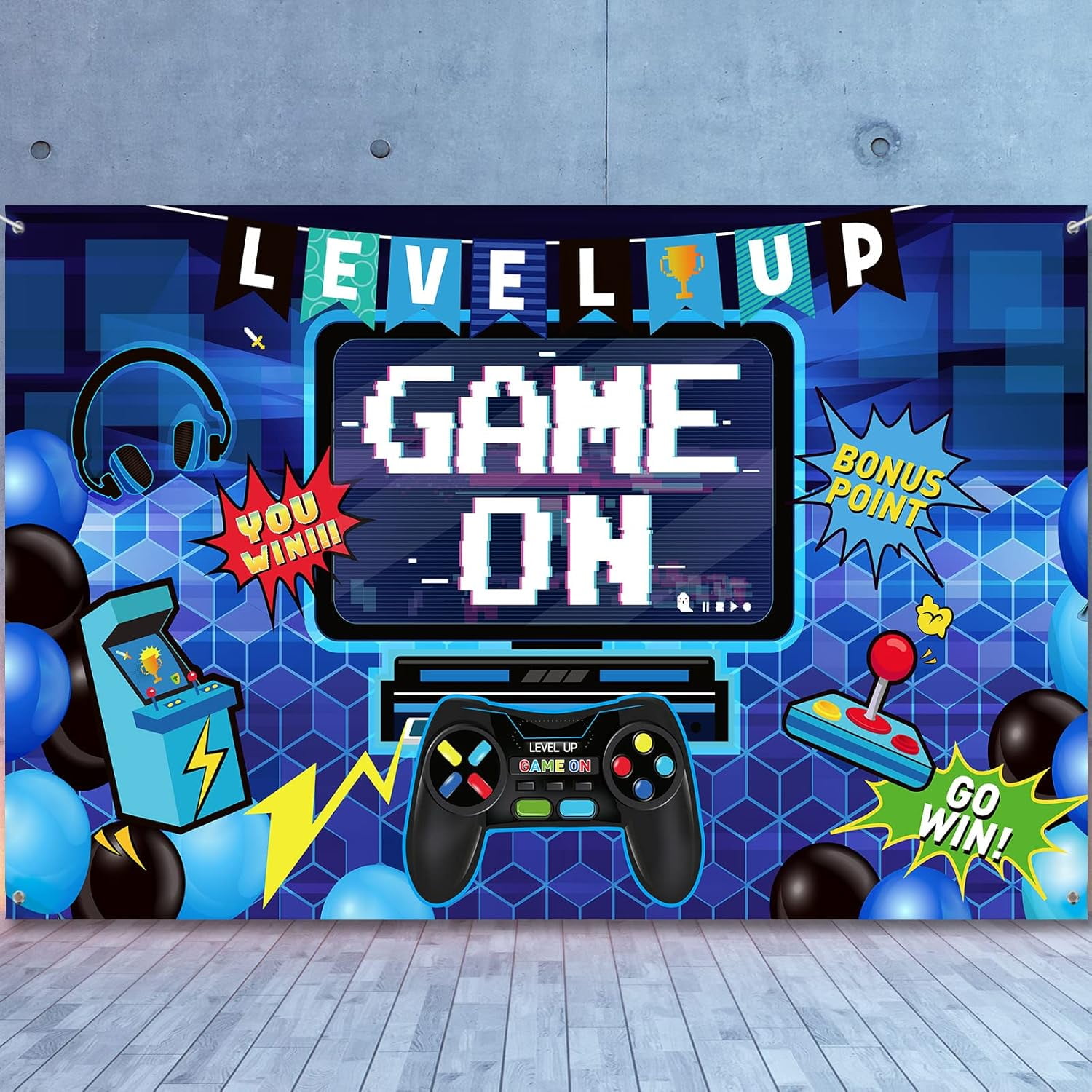 Video Game Party Decoration Video Gaming Photo Backdrop Background ...