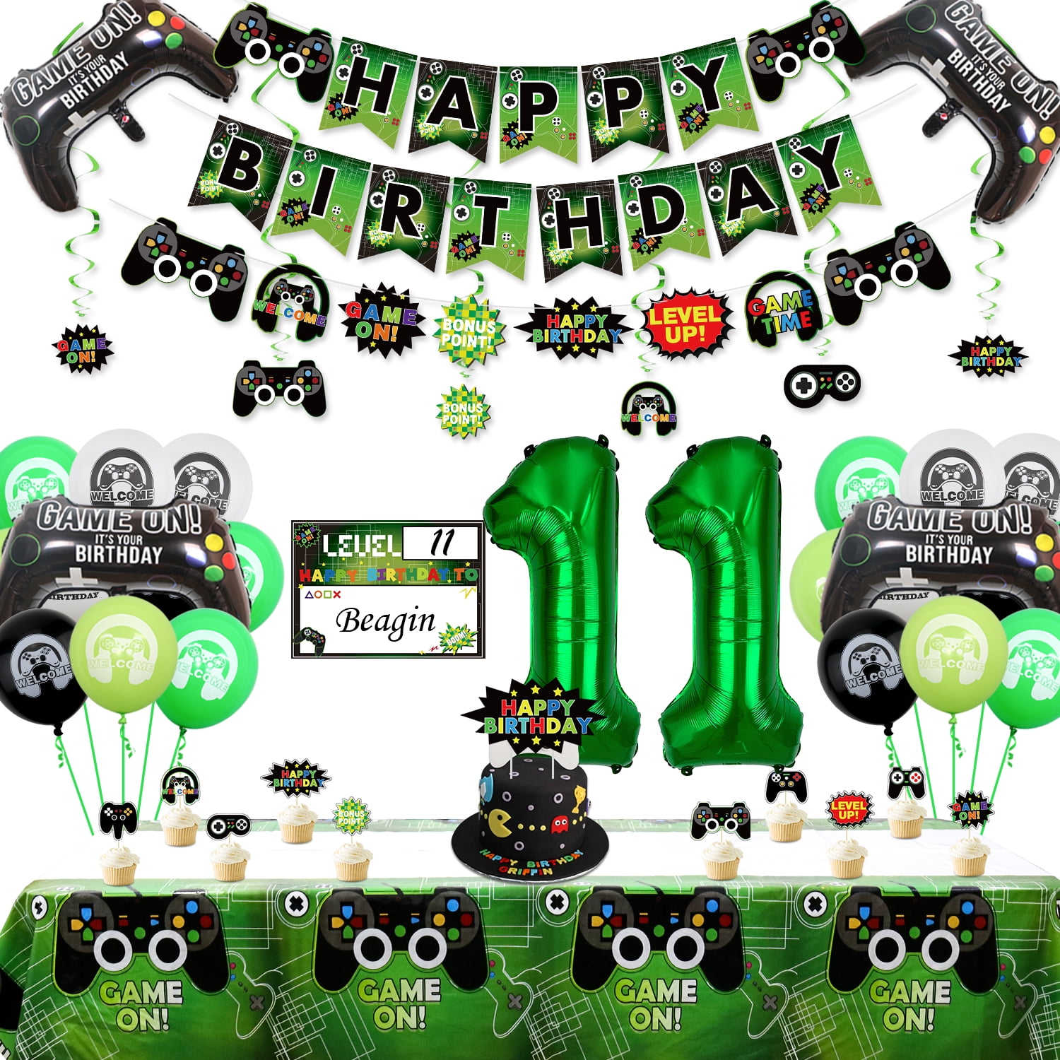 Video Game Party Decorations - 11th Birthday Decorations for Boys ...