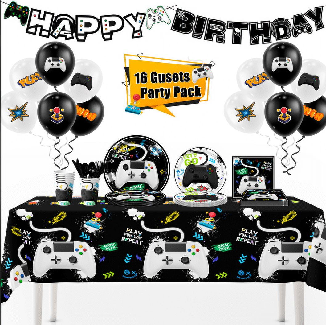 Video Game Party Decorations,140pcs Gamer Birthday Decorations&Video ...