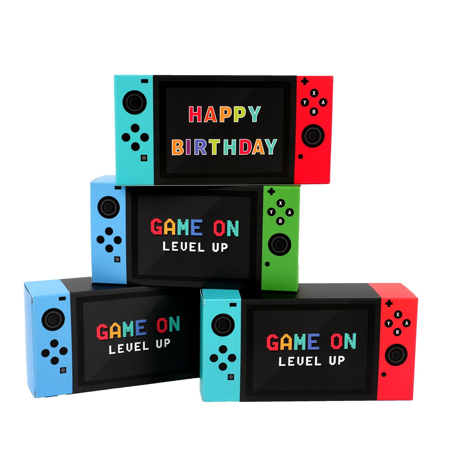 Video Game Party Favor Boxes - AIS1 12 PCS Game On Theme Gifts Boxes ...