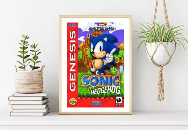 Video Game Poster, Sonic The Hedgehog Poster/Print NO FRAMED POSTER ...