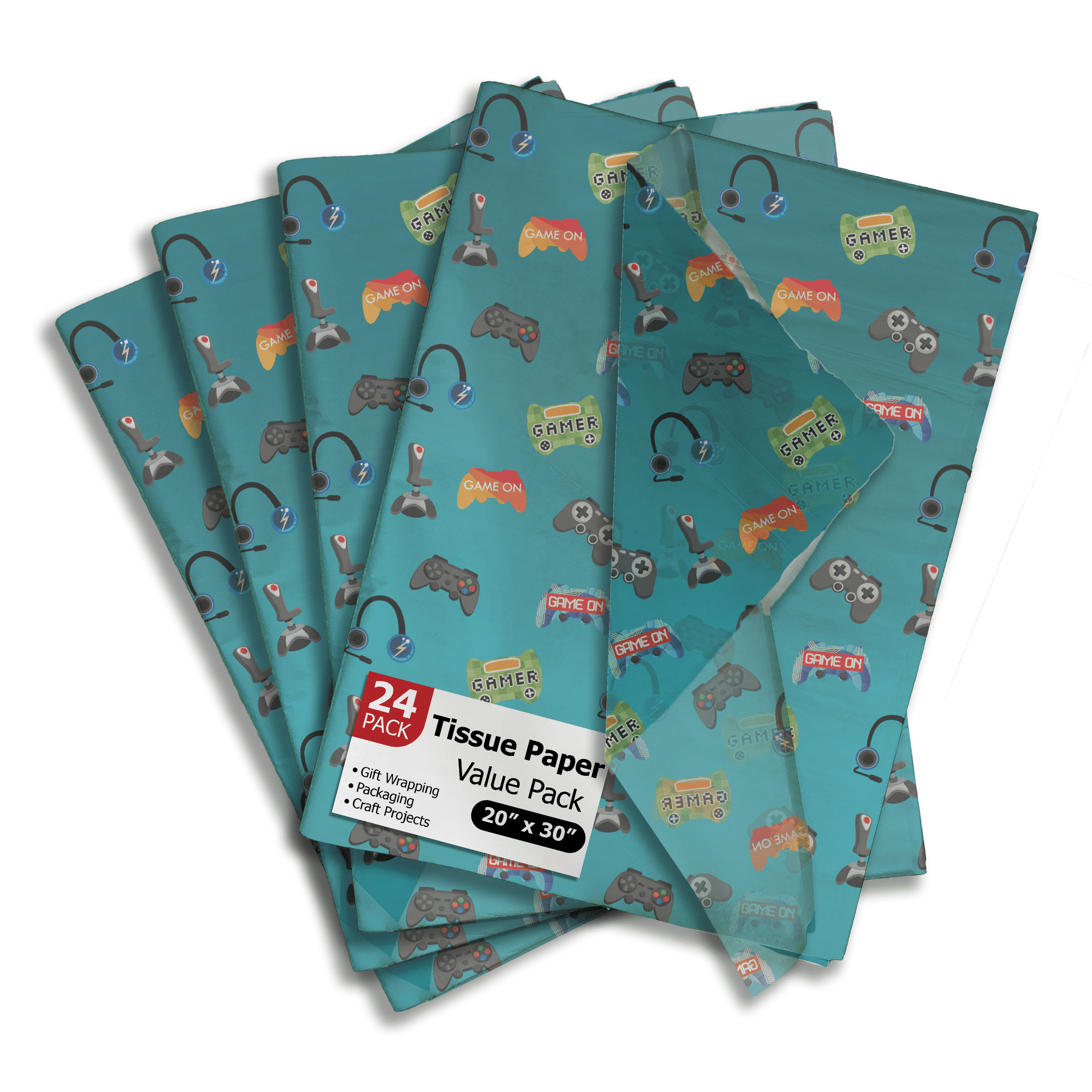 Video Game Printed Tissue Paper for Gift Bags or Boxes and Wrapping ...