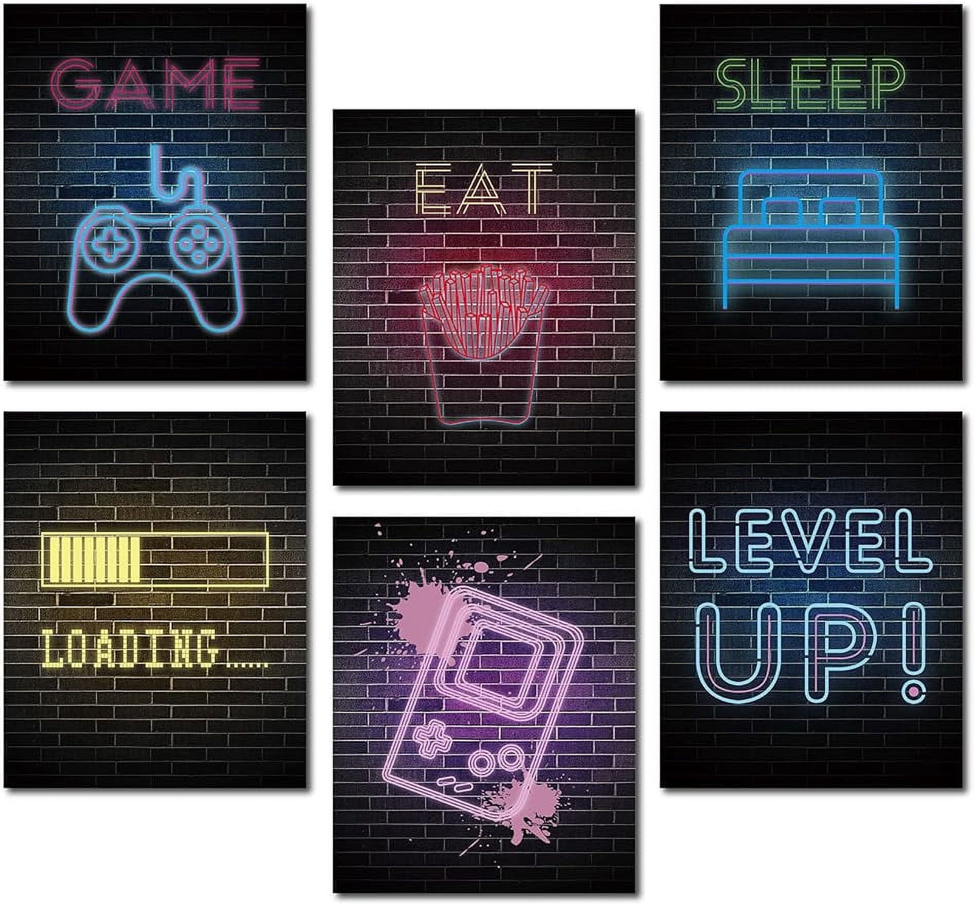 Video Game Prints Wall Art - Set of 6- Unframed Wall Art Prints 8"X10 ...