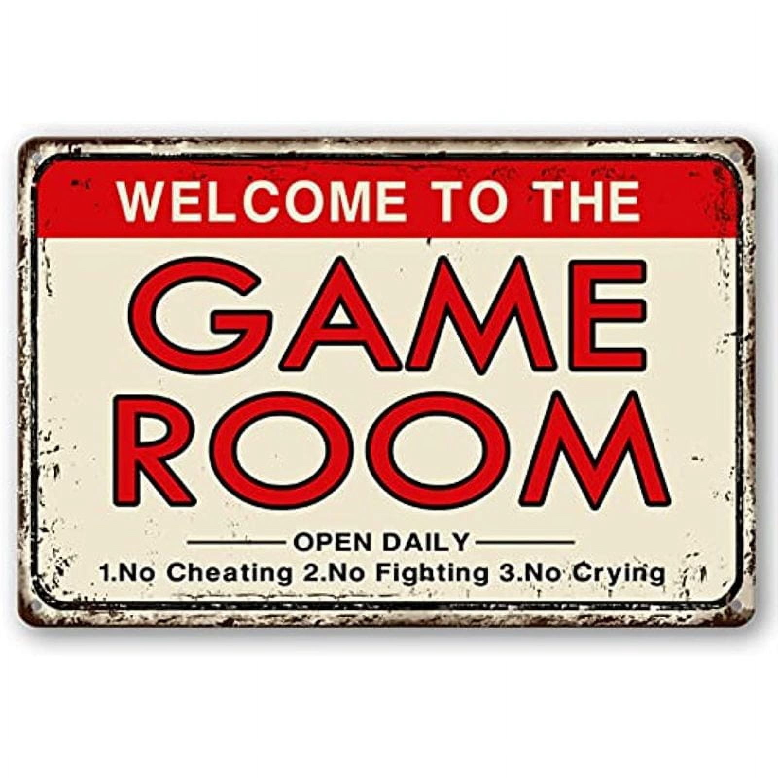 Video Game Room Accessories and Decor Retro Arcade Tin Signs Billiard ...