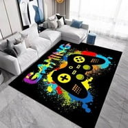 Large Gaming Rug for Kids Room, Video Game Controller Design Carpet for ...