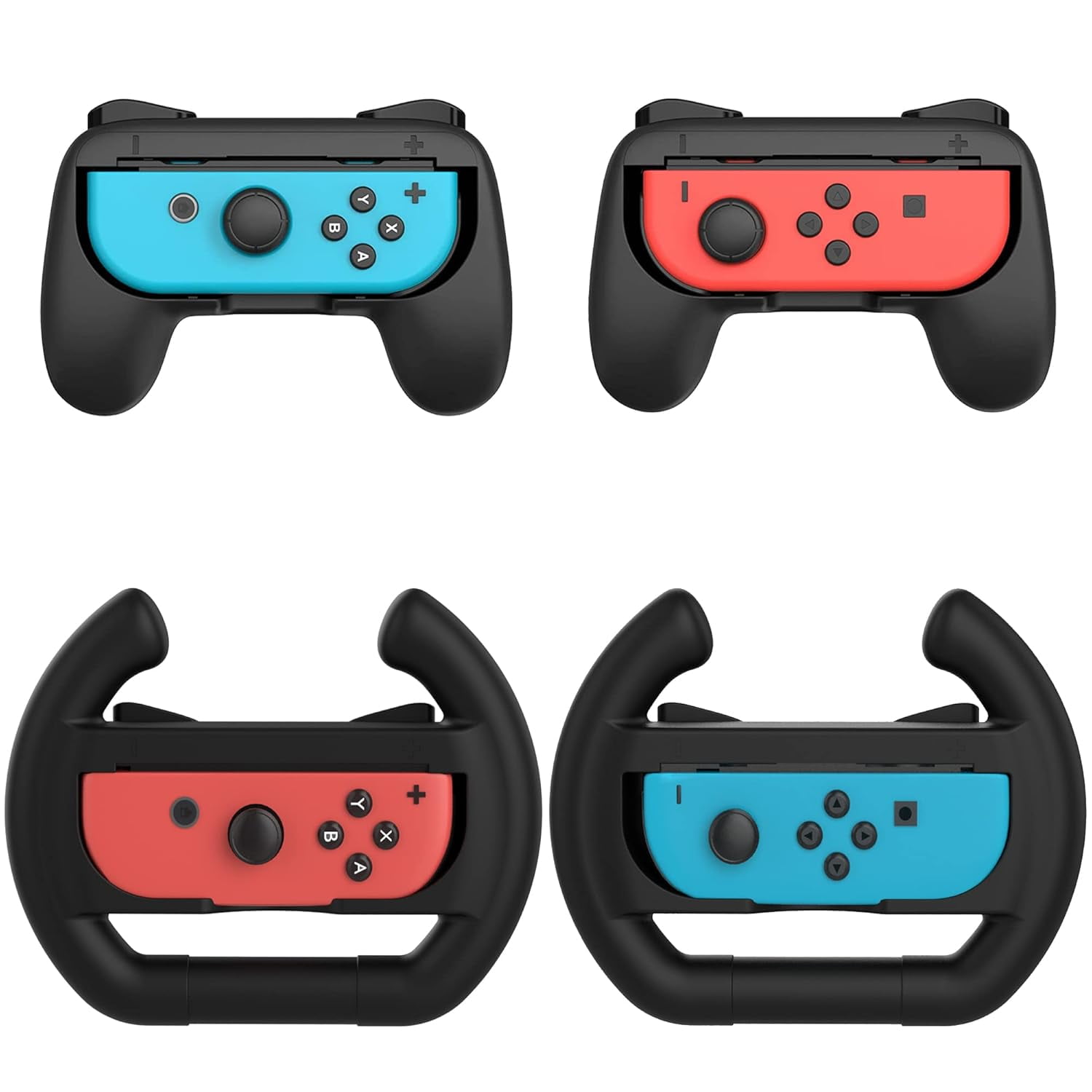 Video Game Steering Wheels & Controllers For Nintendo Switch OLED, JoyCons Compatible - Includes ...